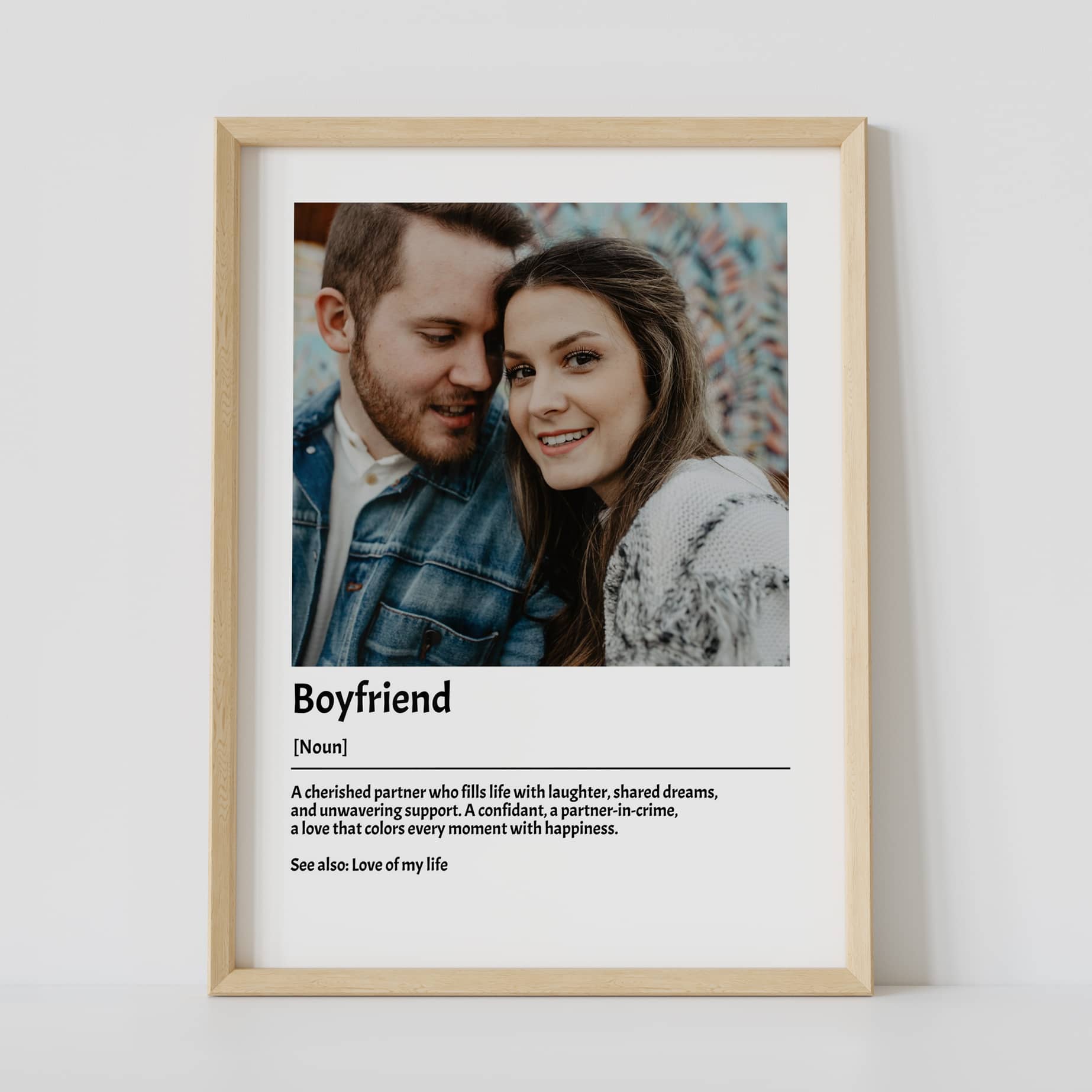 Personalized Boyfriend Definition Poster with Photo
