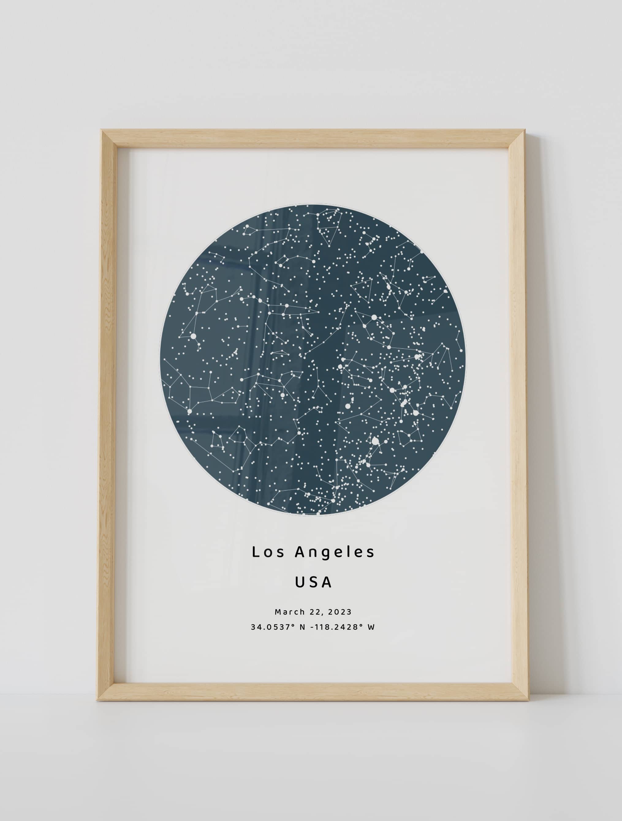 Custom Star Map Print From Any Date and Location