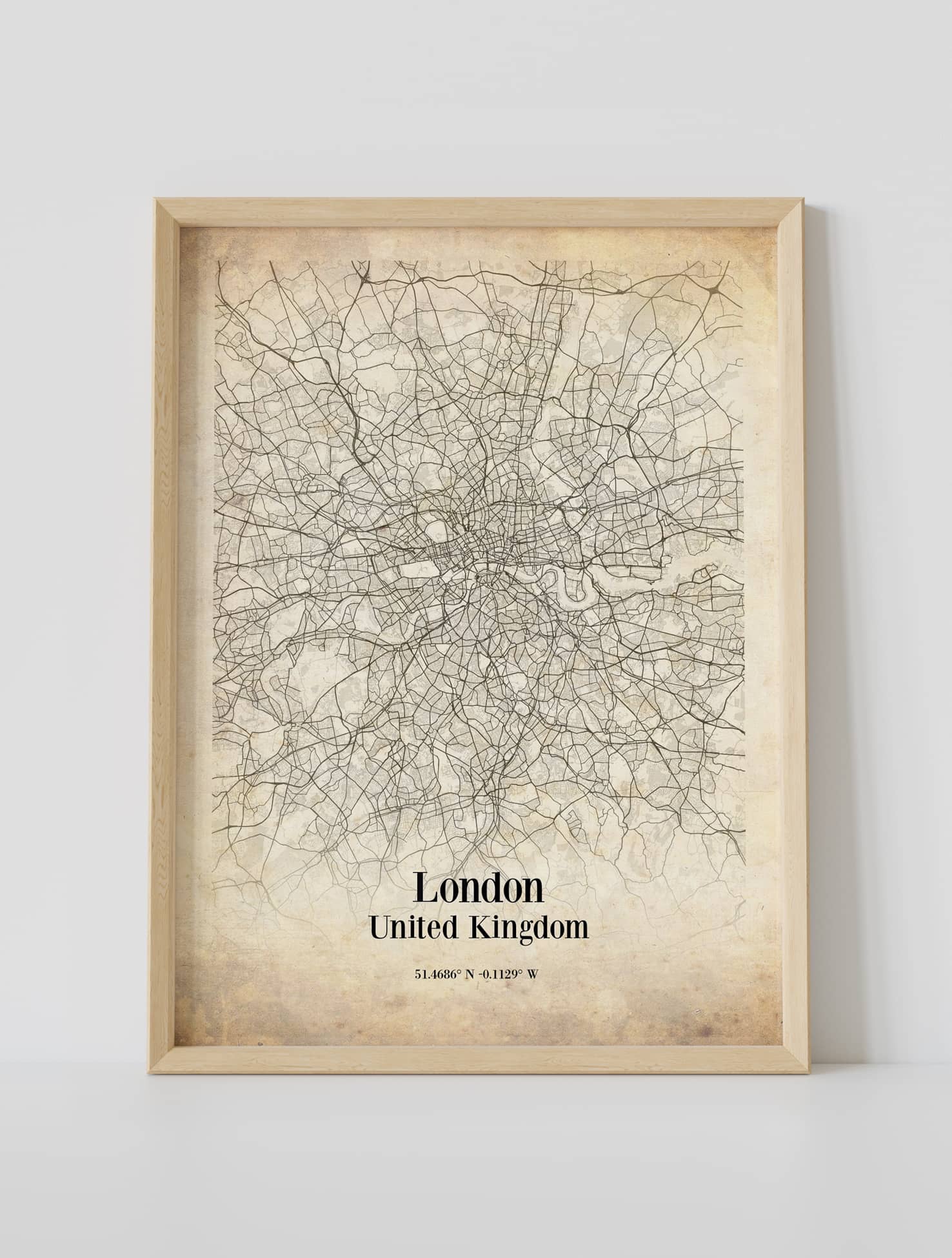London City Map Print - Create Vintage Location Maps Of Any City