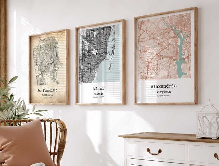 Design You Own Custom City Map Prints - Artmementos