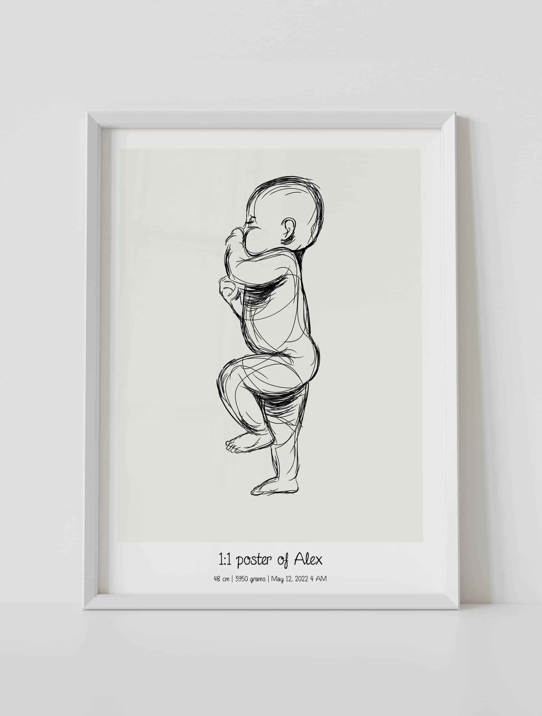Custom Baby Birth Poster Online - 1:1 Scale | ArtMementos – Artmementos