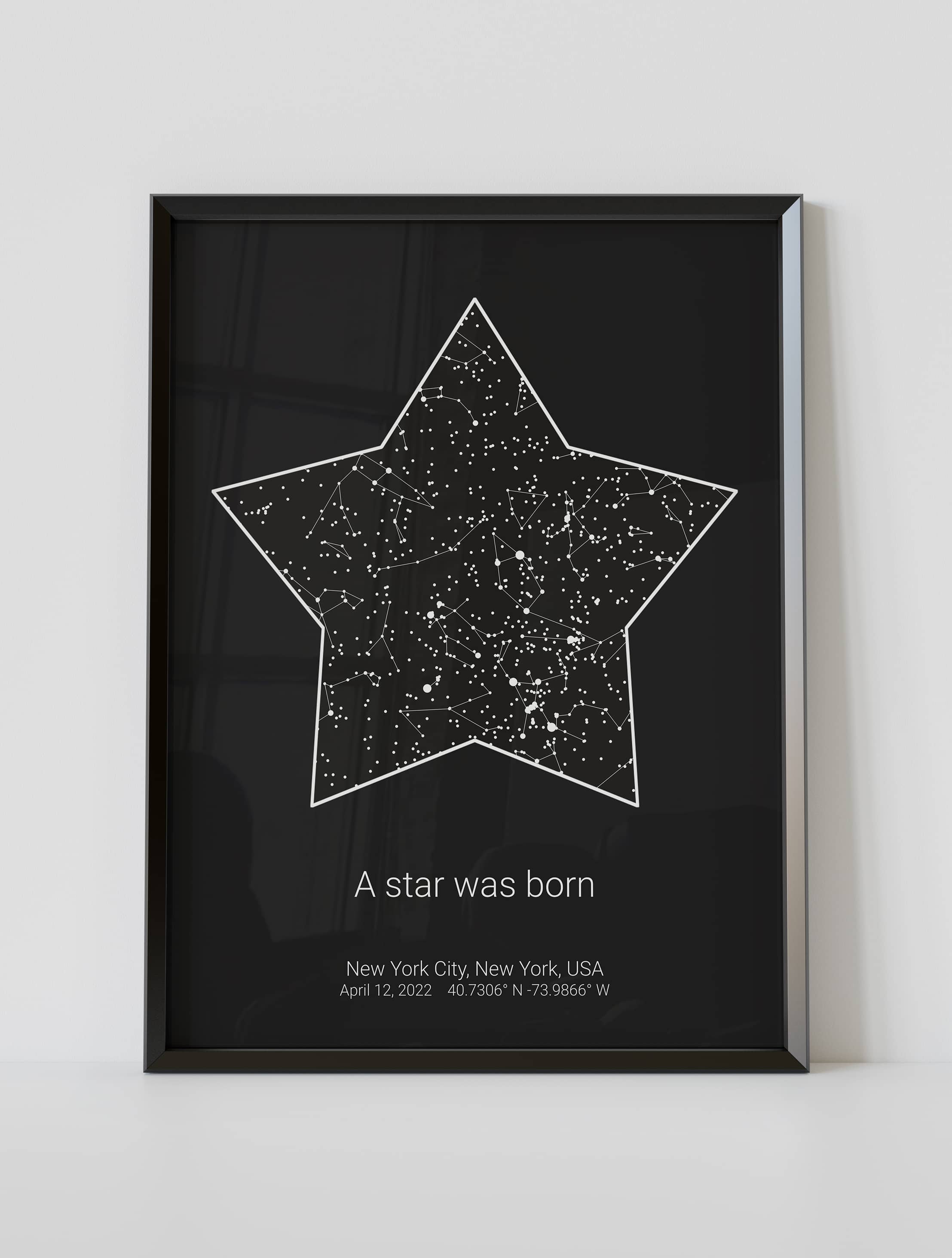 Personalized Birthday Star Map by Date | Artmementos