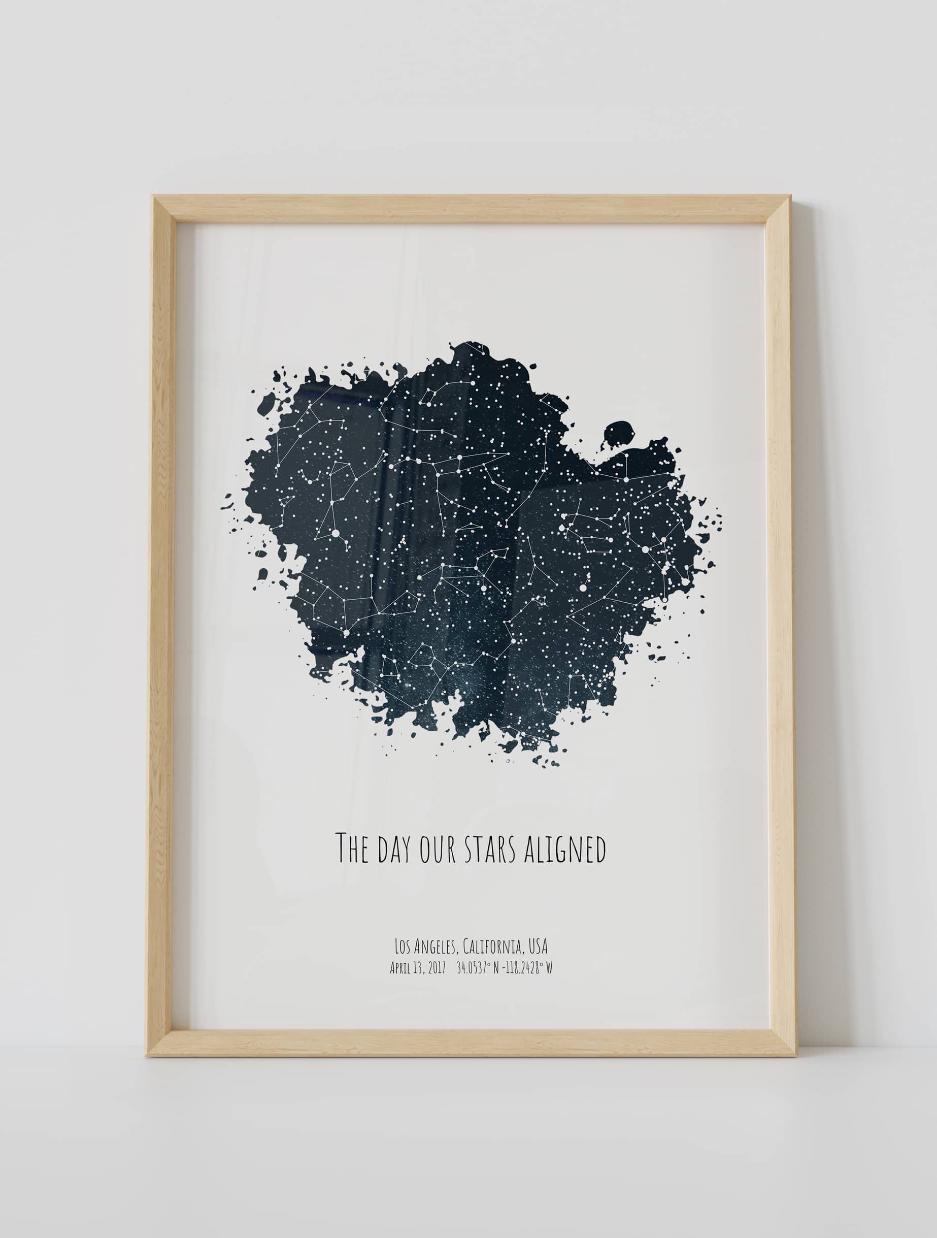 The Day Our Stars Aligned Custom Night Sky Map Poster